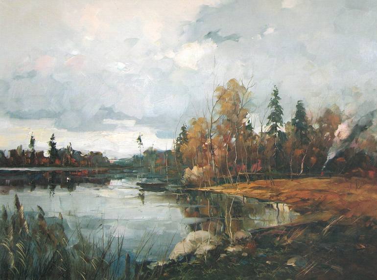 Russian sadness Painting by Vladimir Seva Semernin | Saatchi Art