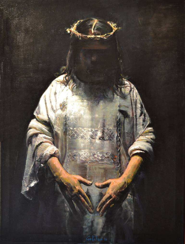 Jesus ( SOLD ) Painting by Marco Ortolan | Saatchi Art