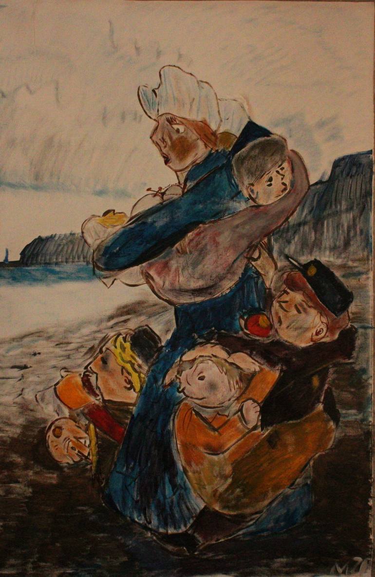 waiting for Gulliver Painting by Miki Chikov | Saatchi Art