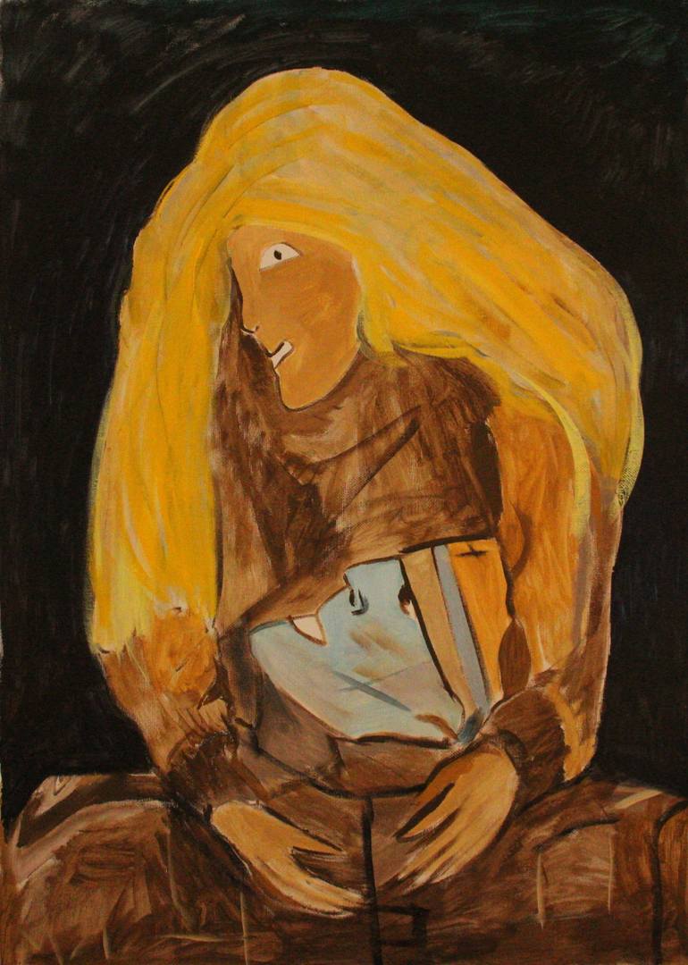 Lady and knight Painting by Miki Chikov | Saatchi Art