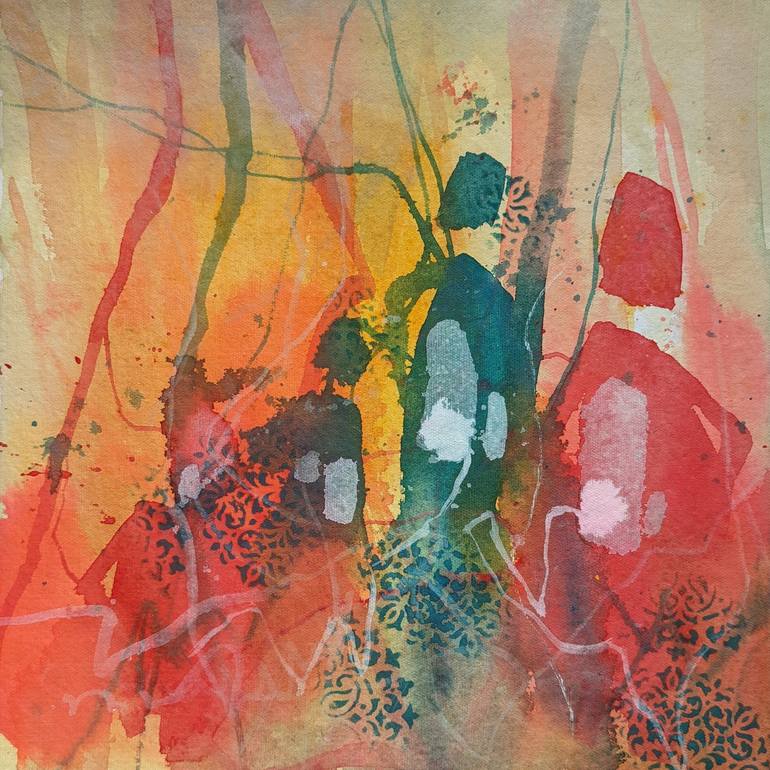 Prosperity flows through me Painting by Mansi Saxena | Saatchi Art