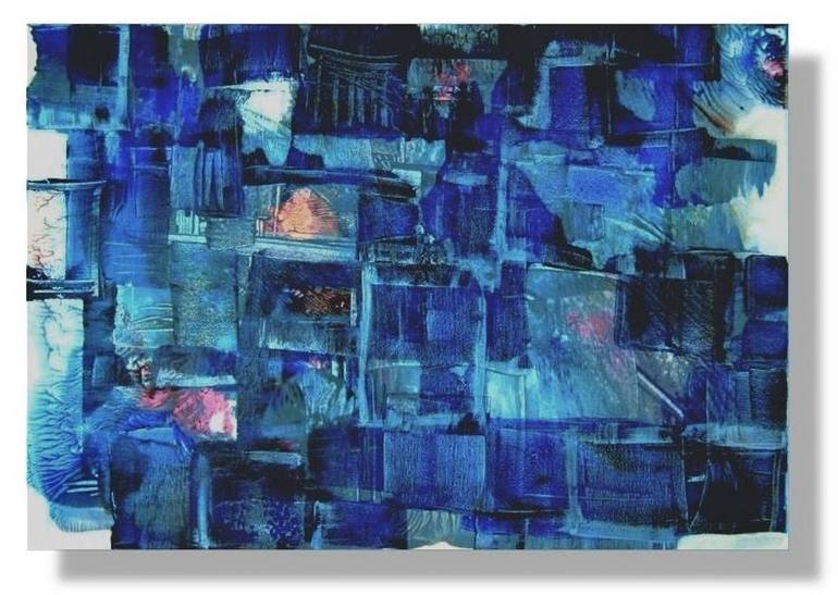Blue Fragments Painting by SEA Painting Universe | Saatchi Art