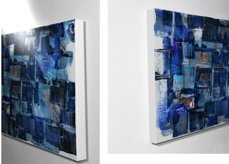 Blue Fragments Painting by SEA Painting Universe | Saatchi Art