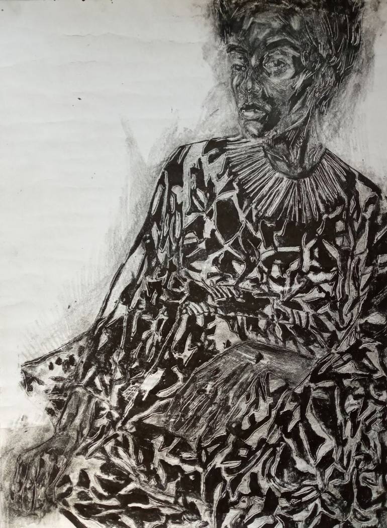 Pattern on my dress Drawing by Tiemar Tegene | Saatchi Art