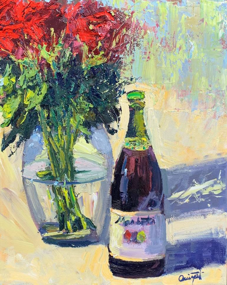 Summer Roses Painting by Terry Ouimet | Saatchi Art