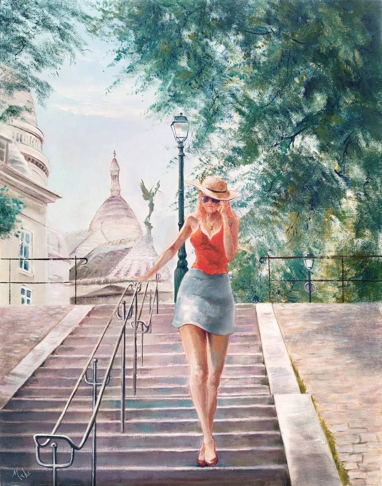 The Archangel of Montmartre Painting by Isabel Mahe | Saatchi Art