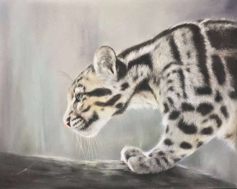 Clouded leopard Drawing by Juan Pastor De La Puente | Saatchi Art