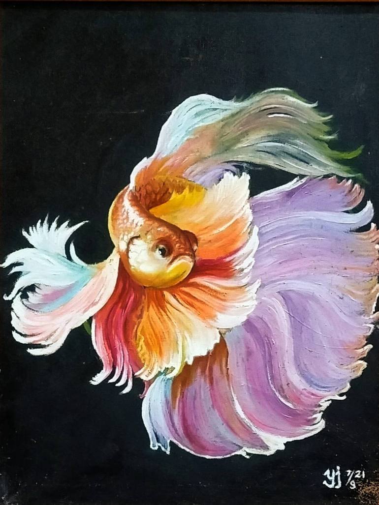 Exotic Fish Painting by Yahya Hadisusilo | Saatchi Art