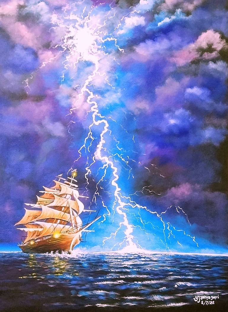 The Lightning Painting by Yahya Hadisusilo | Saatchi Art