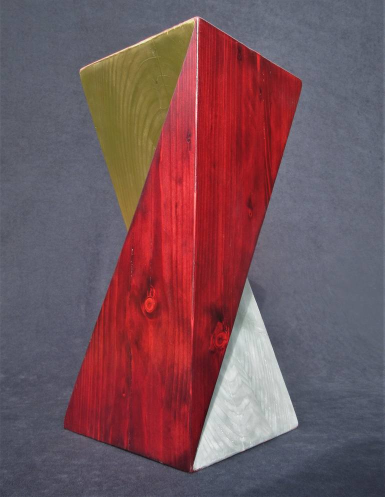 Prism with gold & silver interior Sculpture by Atelier Bdgb | Saatchi Art