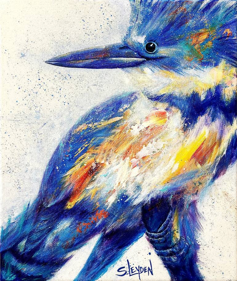 The Queenfisher Painting by Stephanie Leyden | Saatchi Art