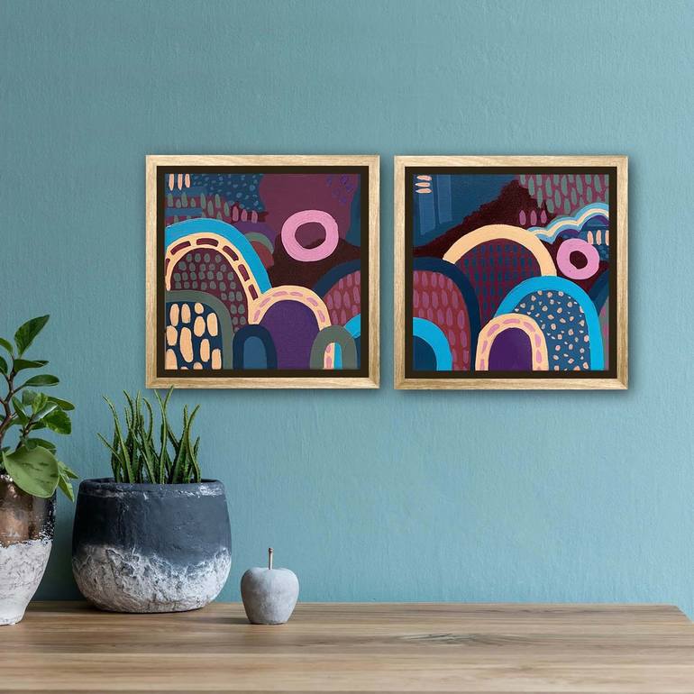 Midnight Dream Duo Mini's - Original Artwork by Helen Joy Newman ...