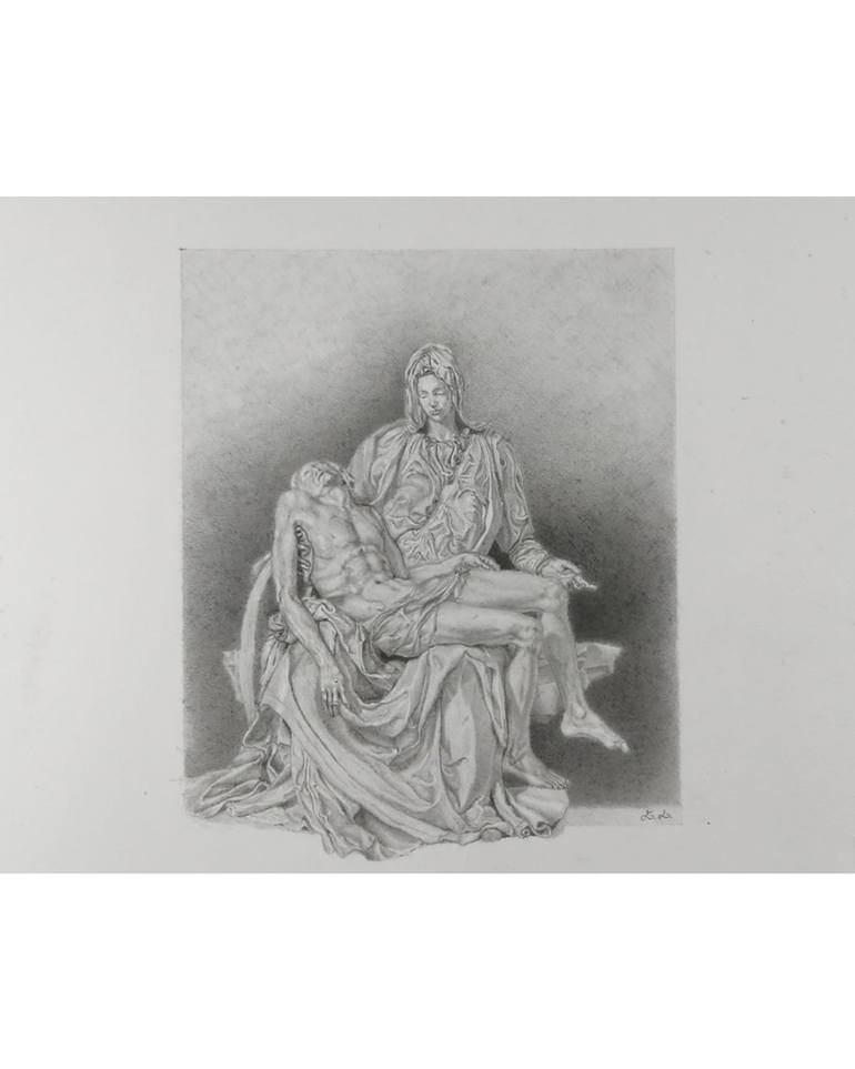 Copia della Pietà di Michelangelo Buonarroti Drawing by Elia Losardo ...
