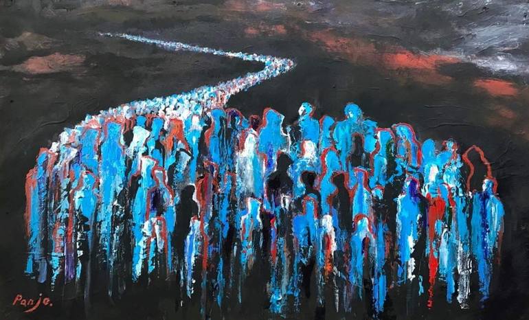 emigration Painting by Mikheil Panjikidze | Saatchi Art