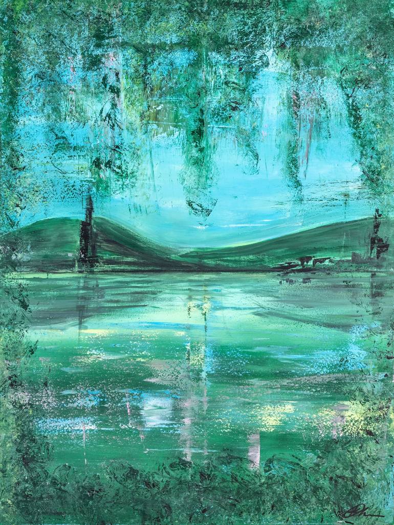 Summer Reflections IV Painting by Kate Chadwick-Jones | Saatchi Art