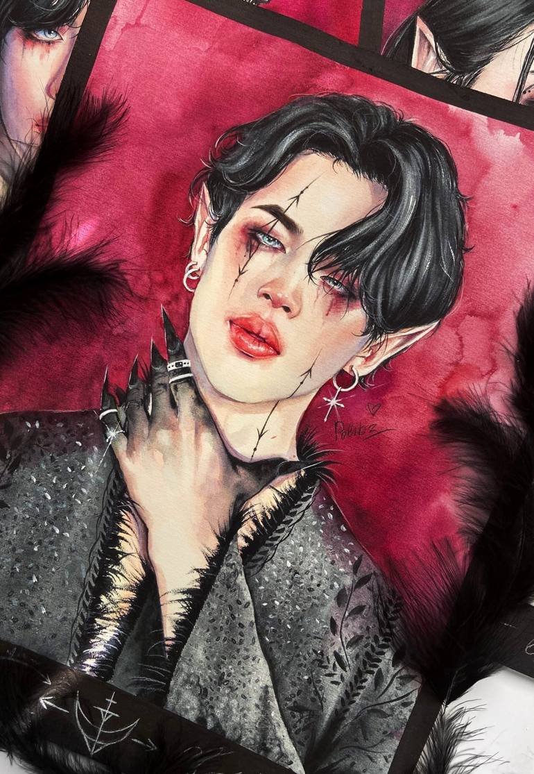 Jimin dark elf Painting by Alina Polibza | Saatchi Art Jimin dark elf Painting by Alina Polibza | Saatchi Art