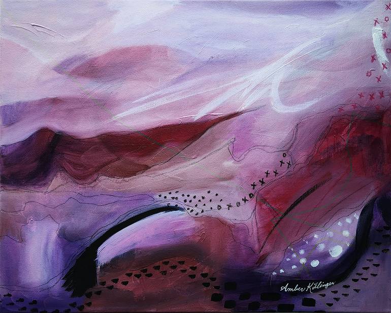 Desert Sunset Painting by Amber Killinger | Saatchi Art
