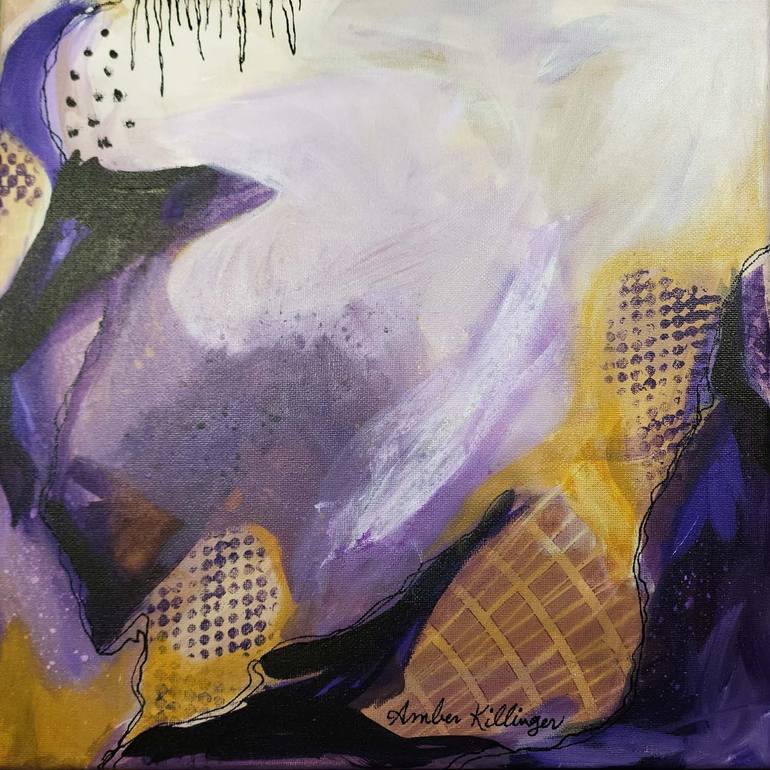 On Purpose Purple 1 Painting by Amber Killinger | Saatchi Art
