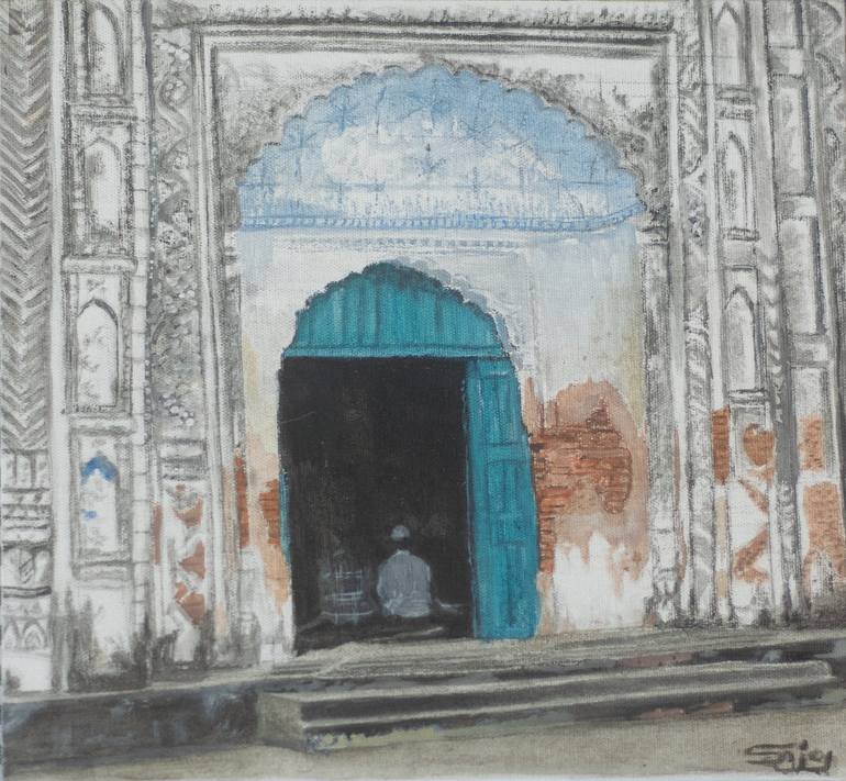 Prayer Painting by Sanjoy Basu | Saatchi Art