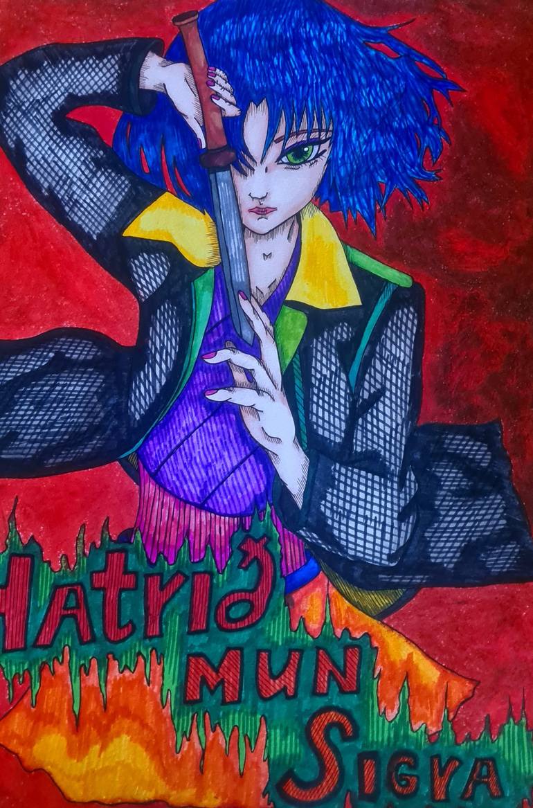 hatred prevail Drawing by Anastasiia Kozlova | Saatchi Art