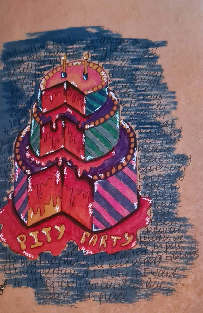 Pity party Drawing by Anastasiia Kozlova | Saatchi Art