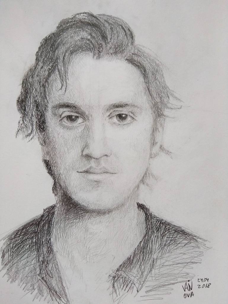 Tom Felton portrait Drawing by Alex Vainova | Saatchi Art