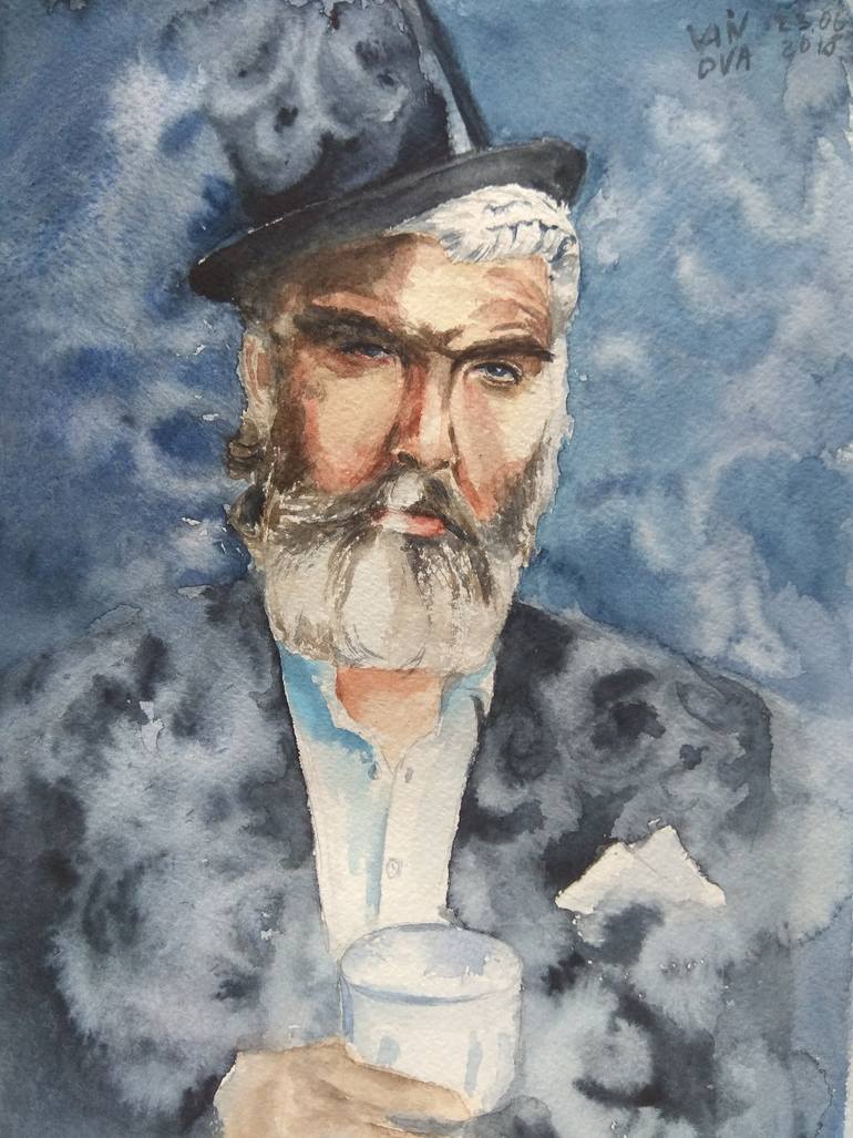Portrait of Boris Djuric Painting by Alex Vainova | Saatchi Art