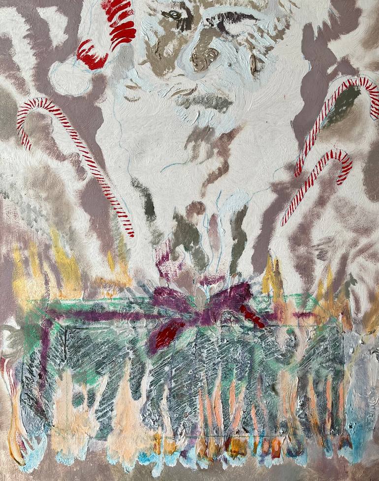 The spirit of Santa Clause appearing before the Burning of Consumerism ...