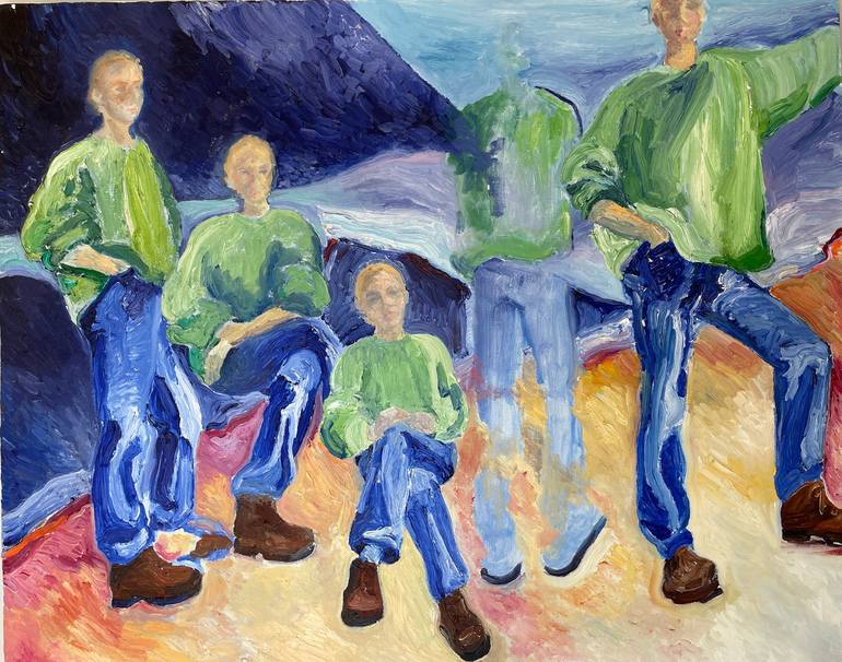 self portraits Painting by christine bohrer | Saatchi Art