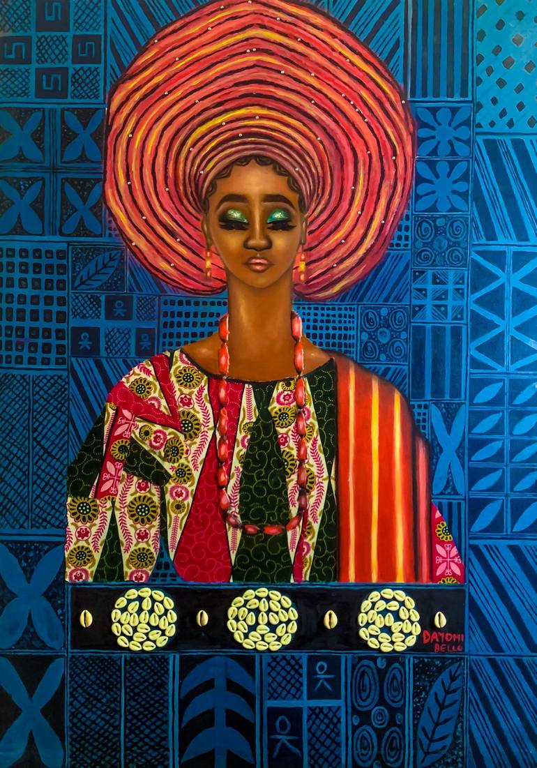 Mrs kuti(Mother of Africa) Painting by Bello Temidayo | Saatchi Art