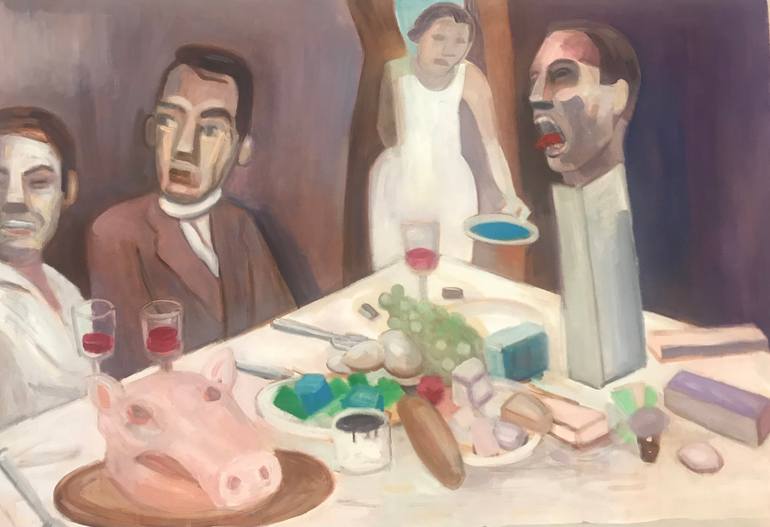 Das Dinner Painting by Ursula Stross | Saatchi Art