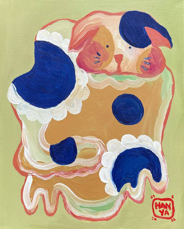 Pipo the Cat Painting by H A N Y A | Saatchi Art