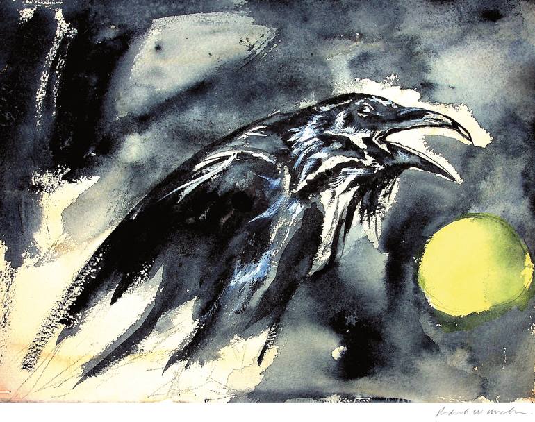 Raven's Sun Painting by Roderick MacIver | Saatchi Art