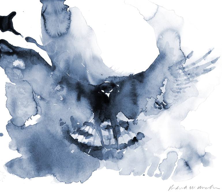 Blue Descent Painting by Roderick MacIver | Saatchi Art