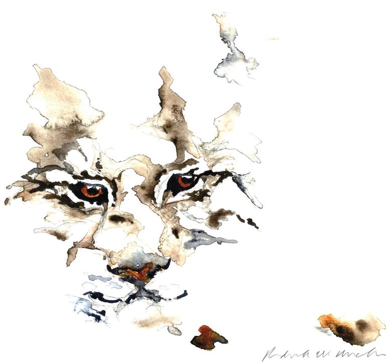 Bobcat Youth Painting by Roderick MacIver | Saatchi Art