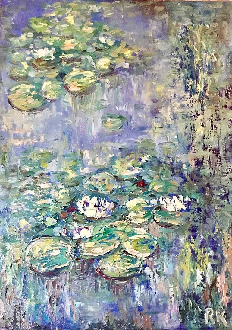 Blue Silence in Bloom Original Oil Painting on Canvas Painting by ...