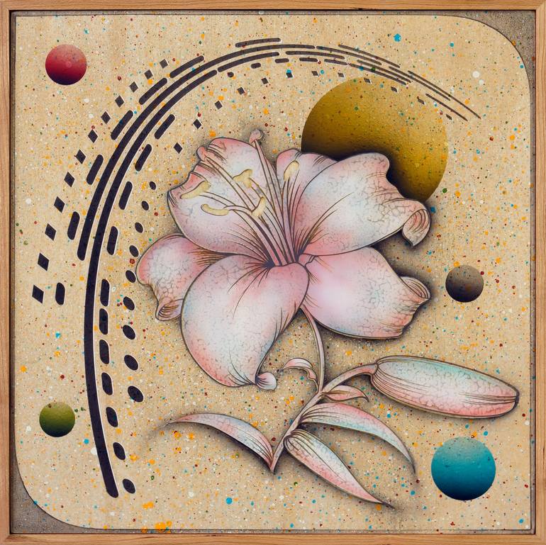 Singular Lily Painting by Nestor Yulfo | Saatchi Art