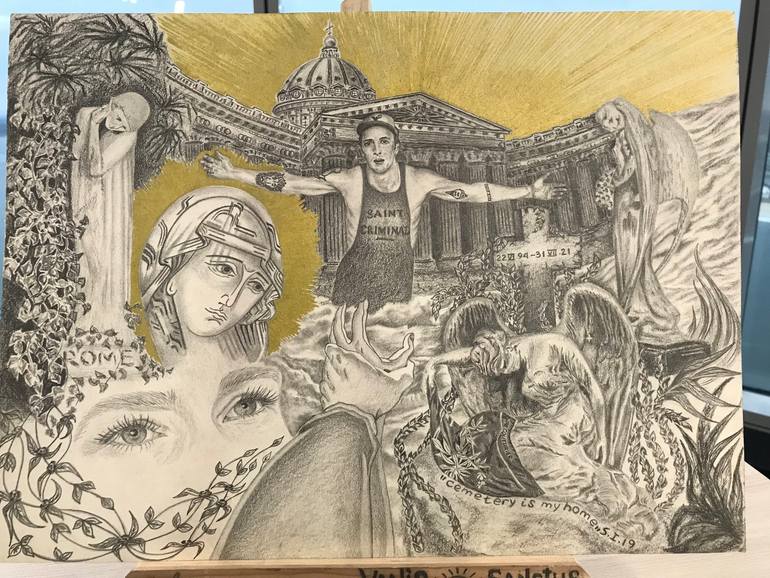 Tragic history Drawing by Nadya Vanis | Saatchi Art
