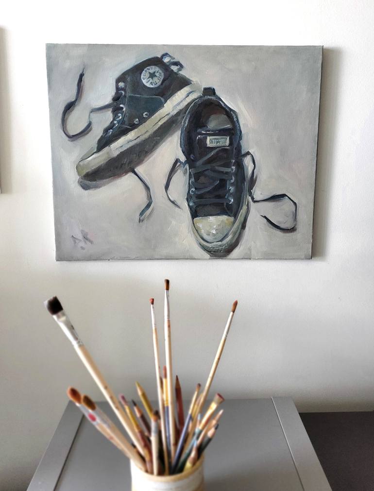 Stillife with Converse All Star Shoes Painting by Daria Aleksandrovna ...