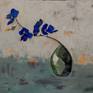 Blue Orchid Painting by Mahnaz Assadi | Saatchi Art