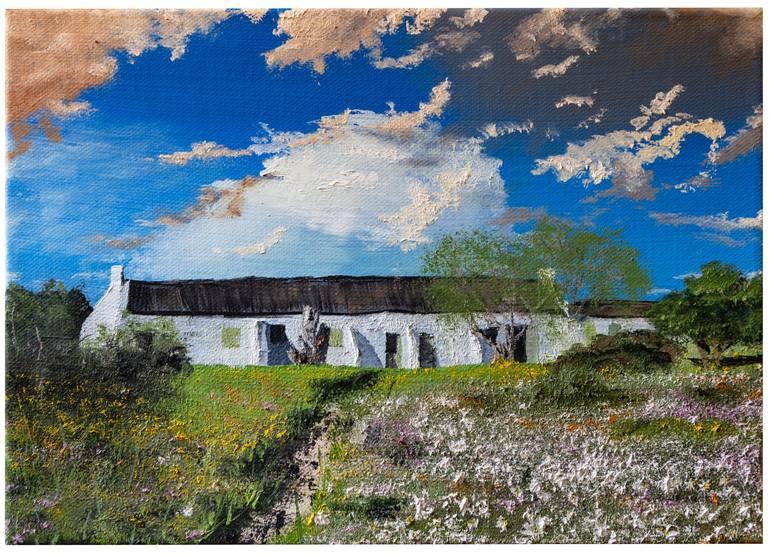 Spring cottage Painting by Santjie Viljoen | Saatchi Art