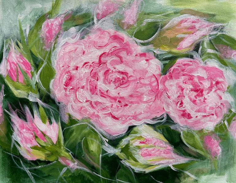 Roses Painting by Hongsa Chitra Studio | Saatchi Art