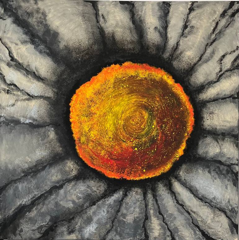 The volcano Painting by Olga Velichko | Saatchi Art