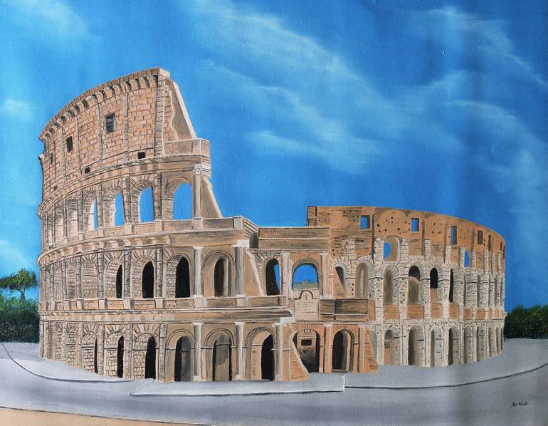 Colosseum | Oil Painting | Original Painting Painting by Karthik Art ...
