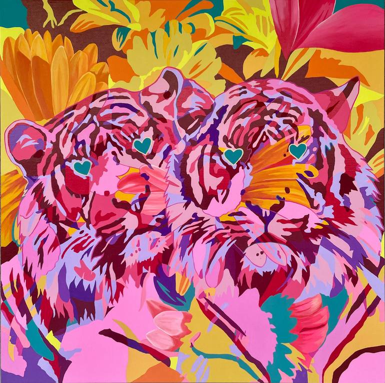 Love Tigers #1 Painting by Erica Choi | Saatchi Art