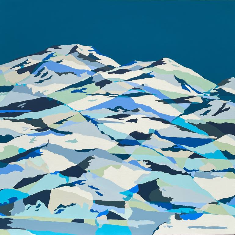 World Without End_Winter Mountain Painting by Erica Choi | Saatchi Art