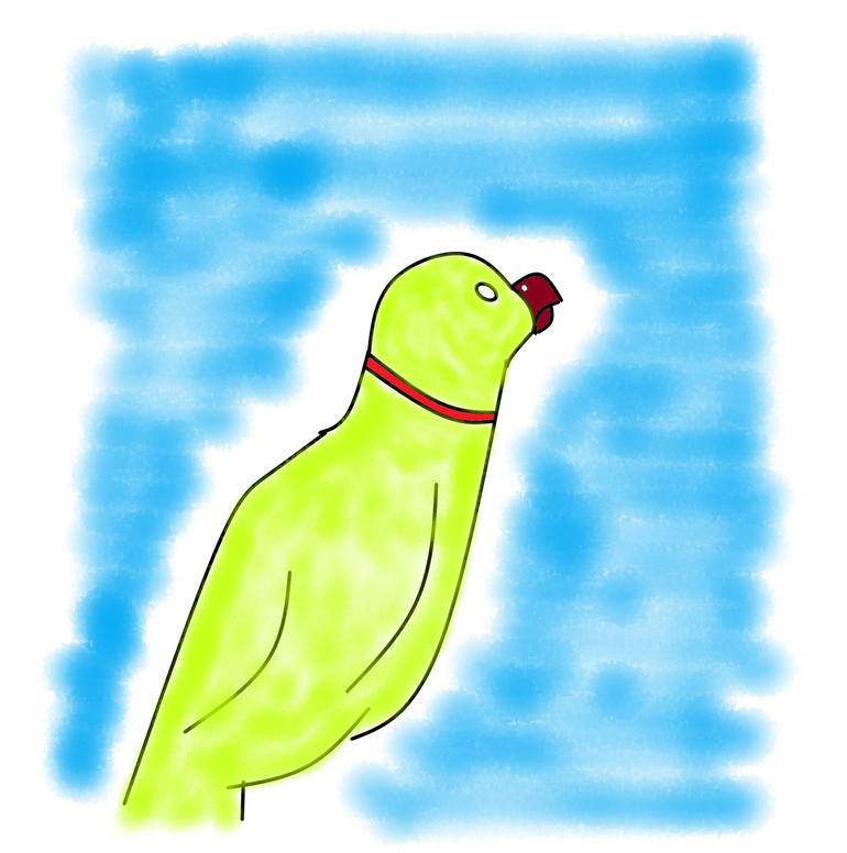 Thinking Parrot Mixed Media by SUBHRAJYOTI PARIDA | Saatchi Art