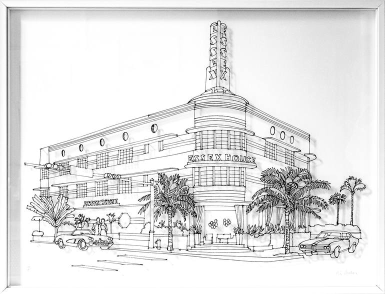 The Essex Hotel Drawing by Agnès Audras Filstories | Saatchi Art