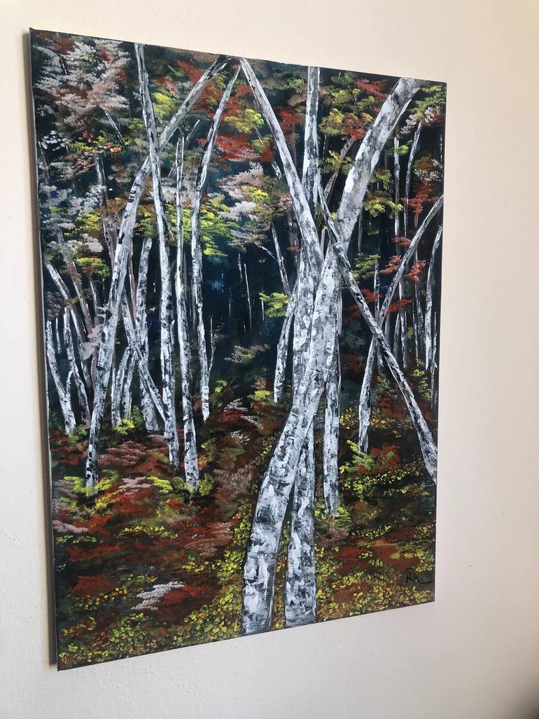 Foresta bianca Painting by Monica Rusu | Saatchi Art