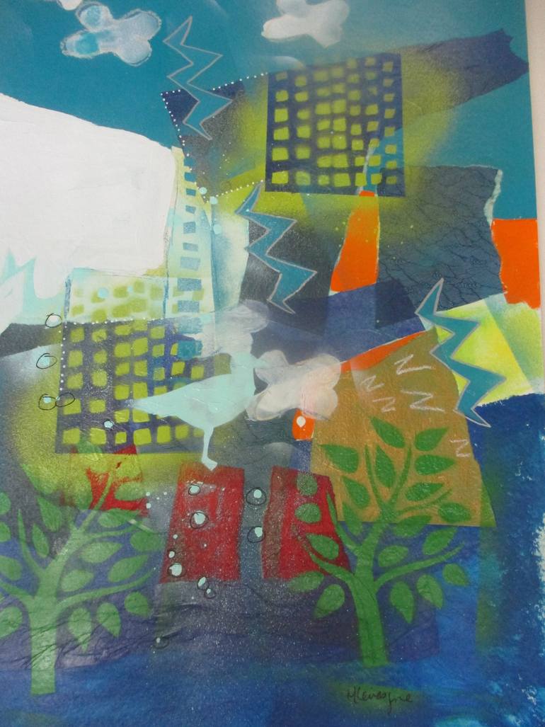 il y a des abeilles même si on ne les voit pas Painting by Mireille ...